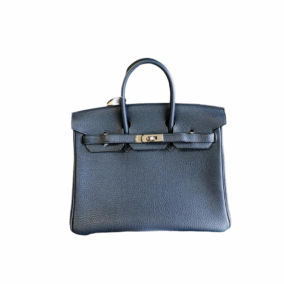 Pre Loved Hermes Birkin 25 Deep Blue Togo Phw Handbag