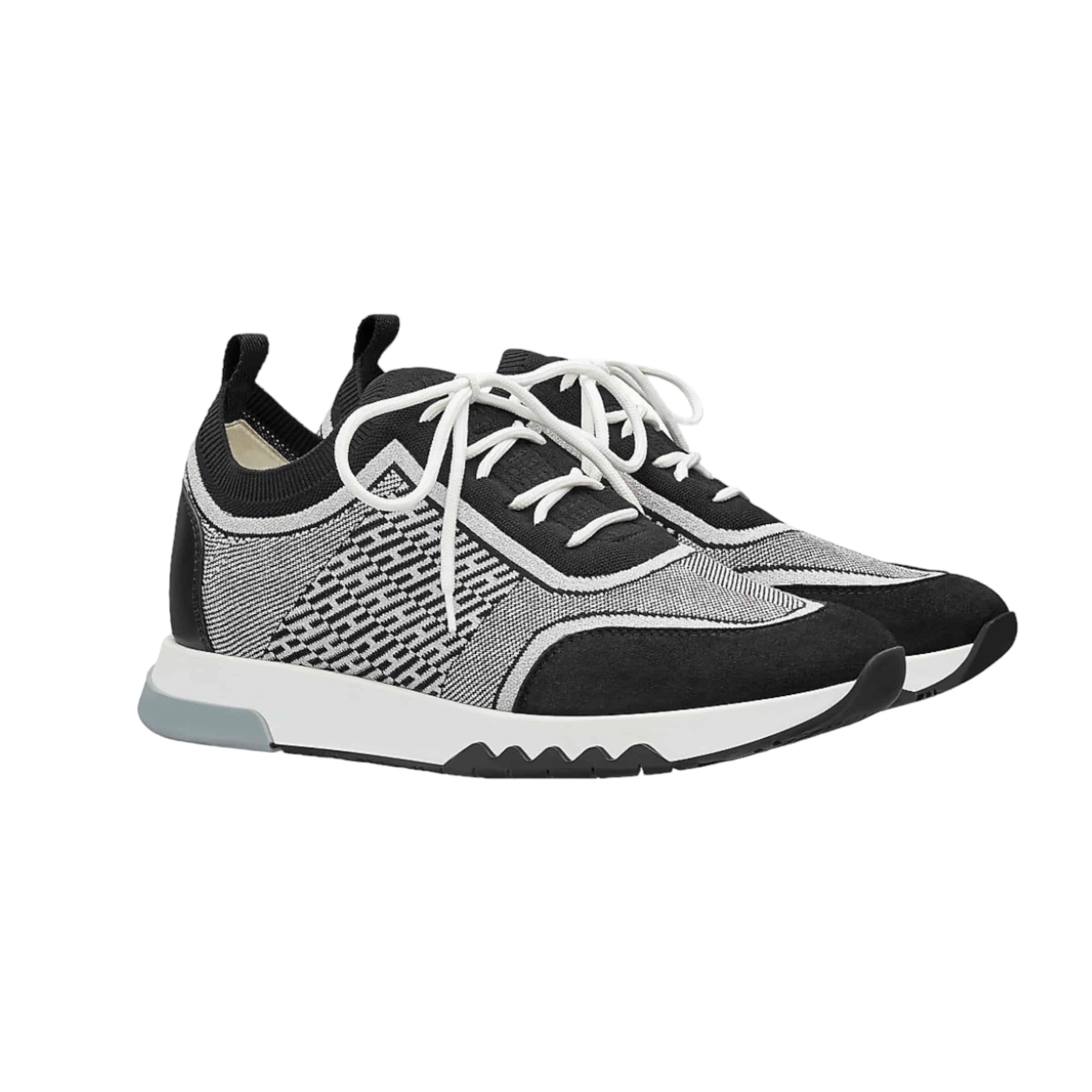 Hermes addict sneaker black and white 37.5 EU | The Luxury Flavor
