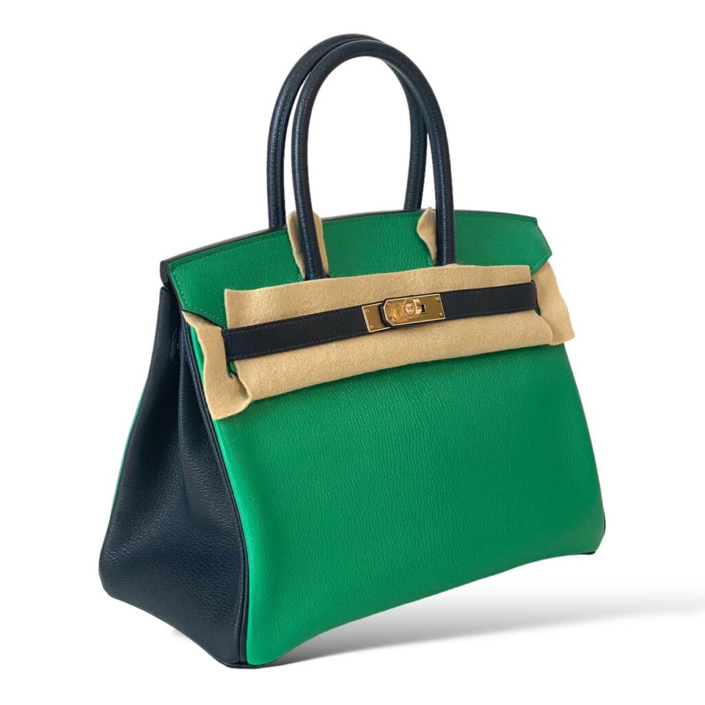 Hermes Birkin 30 Green and Blue GHW | The Luxury Flavor