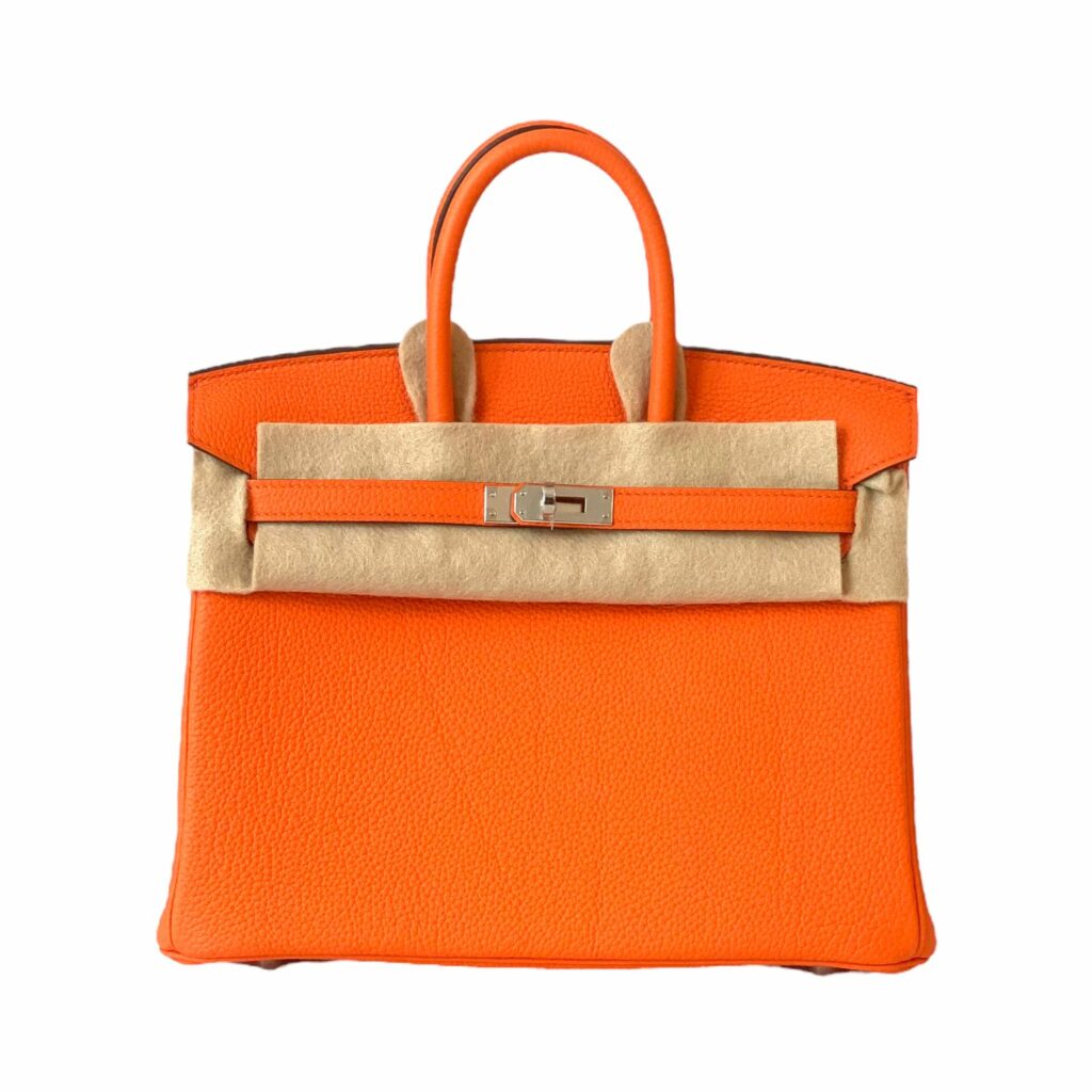 Hermes Birkin 25 Orange Minium PHW | The Luxury Flavor