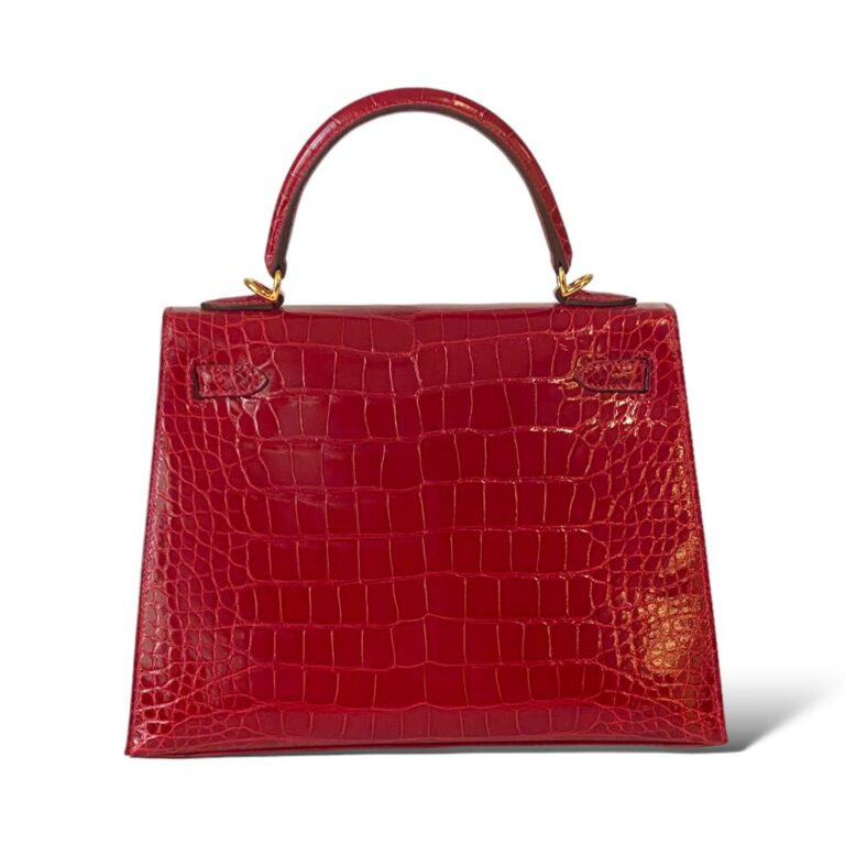 Hermes Kelly 25 Braise Croco GHW | The Luxury Flavor