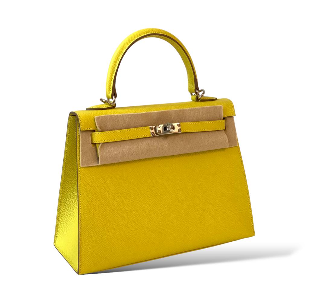 Hermes Kelly 25 Lime PHW | The Luxury Flavor
