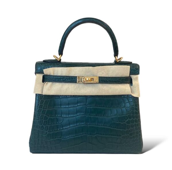 Hermes Kelly 25 Vert Titien Croco GHW – The Luxury Flavor