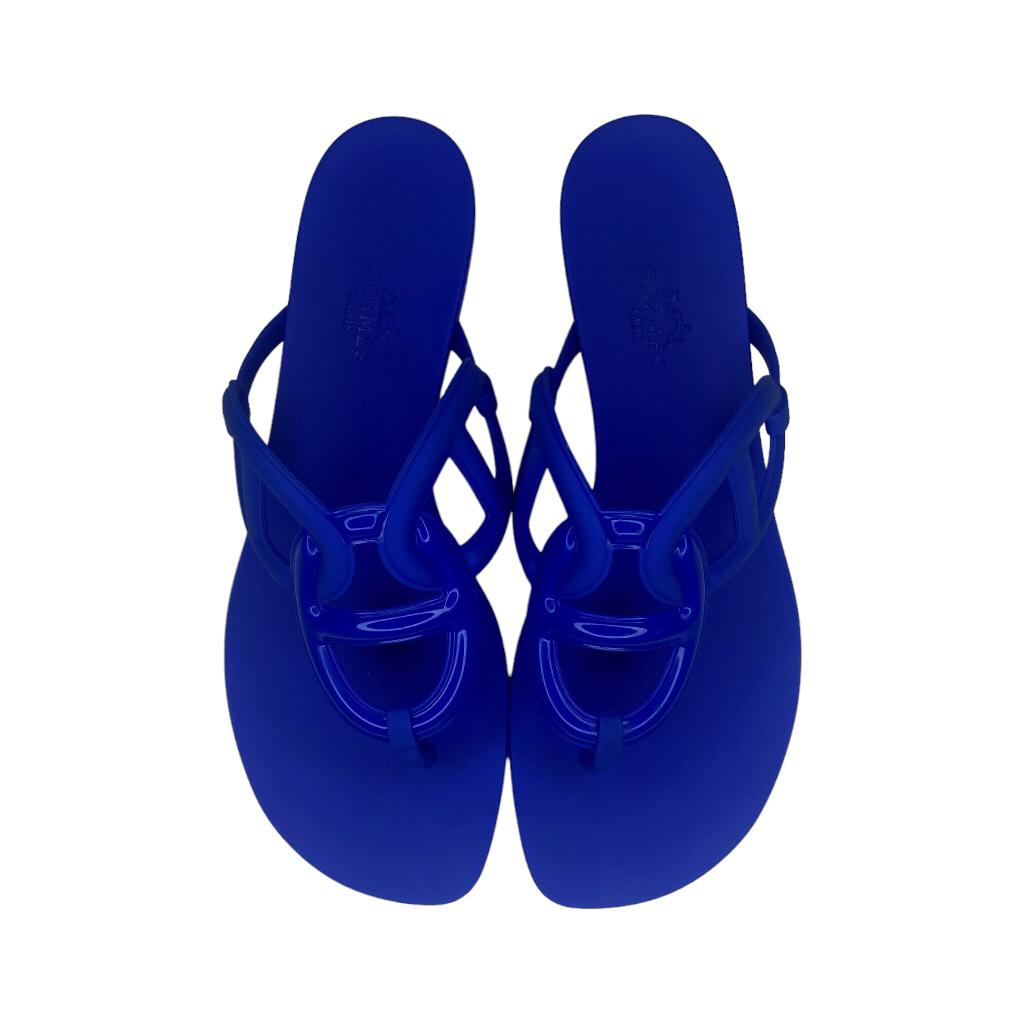 Hermes Beach Sandals 38 Blue – The Luxury Flavor