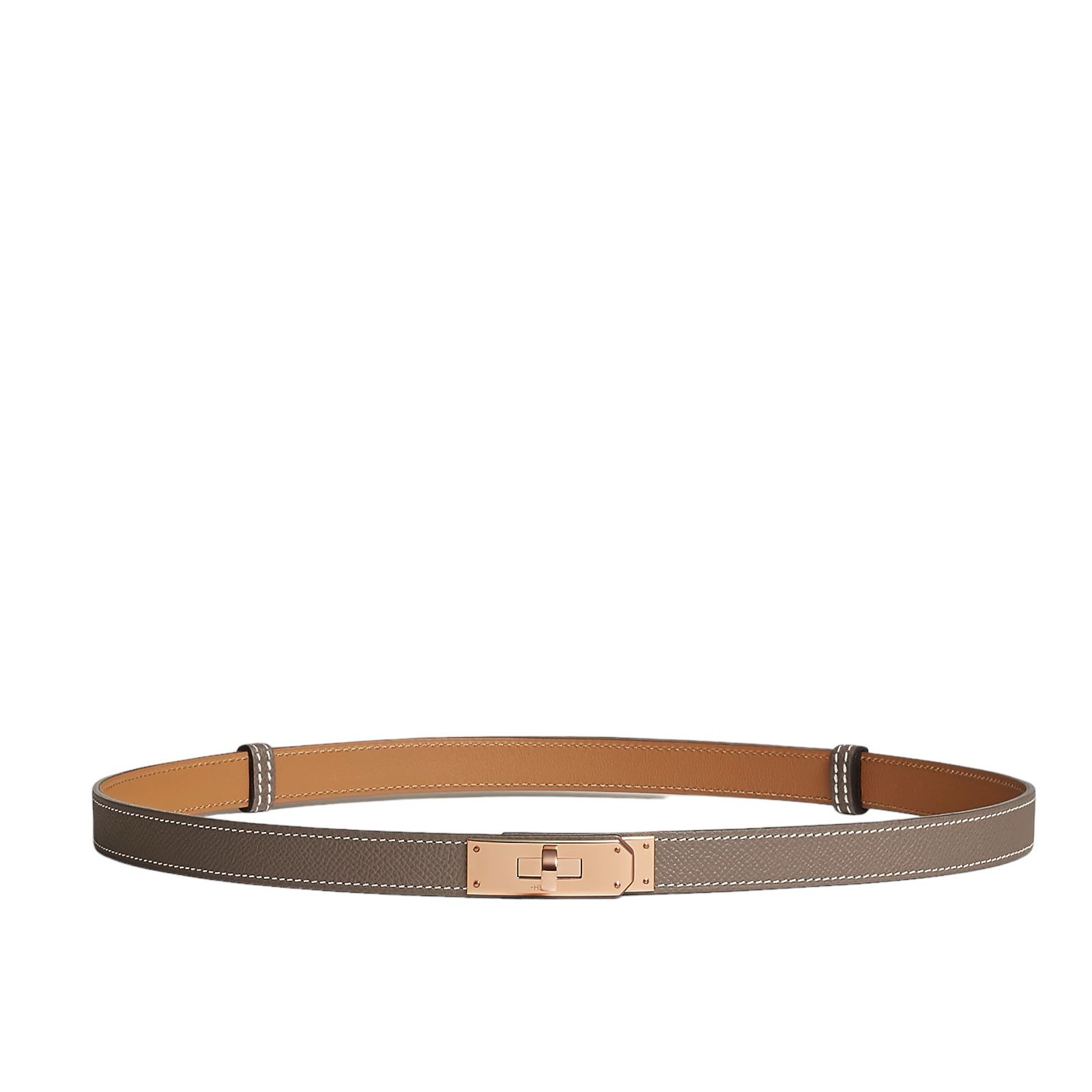 Hermes Kelly Belt Etoupe RGHW | The Luxury Flavor